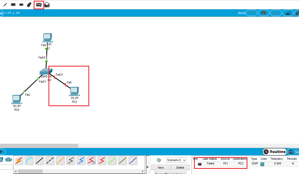 Konfigurasi Port Shutdown di Cisco Packet Tracer