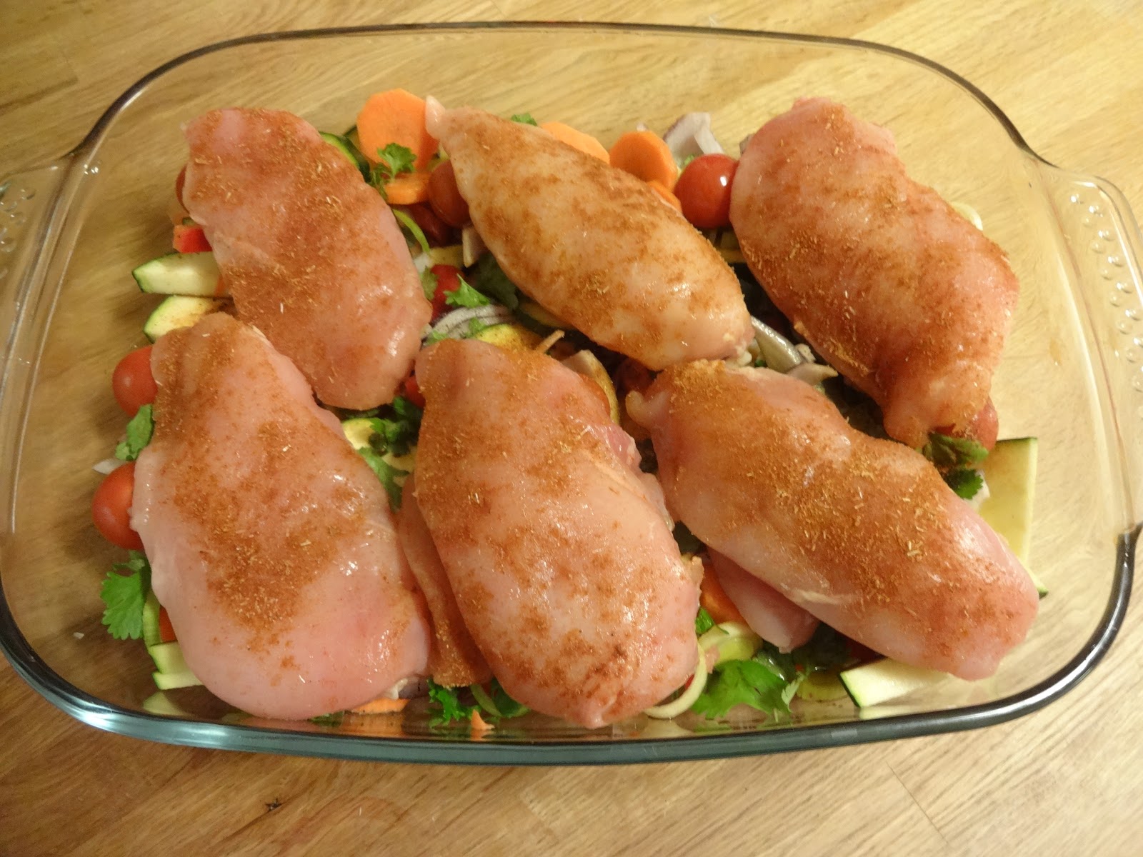 Edels Mat : Ovnsbakt kyllingfilet med grønnsaker