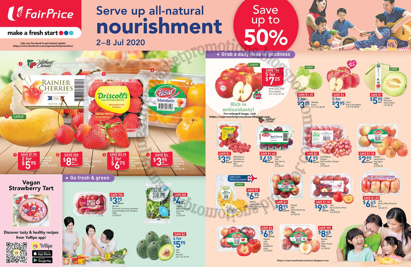 NTUC FairPrice Fruits Promotion 02 - 08 July 2020 ~ Supermarket Promotions
