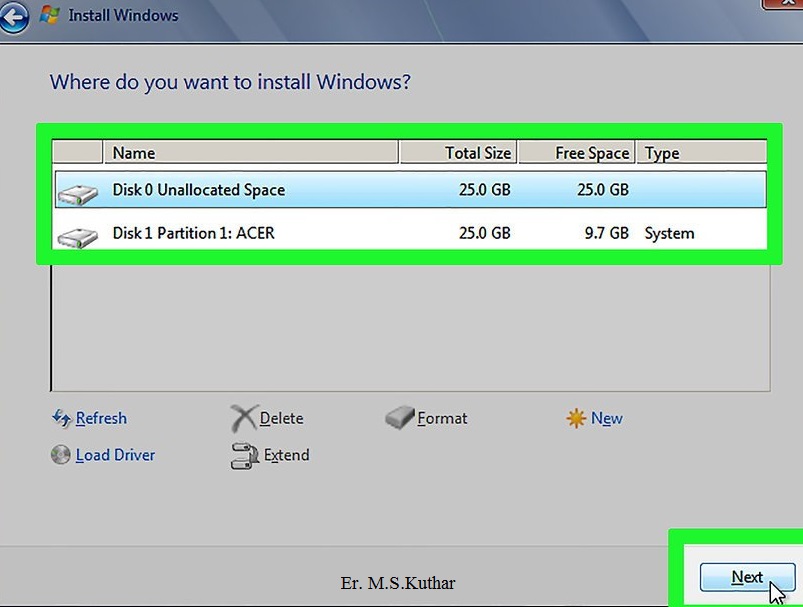 How to install Window 7 Operating System in Computer?