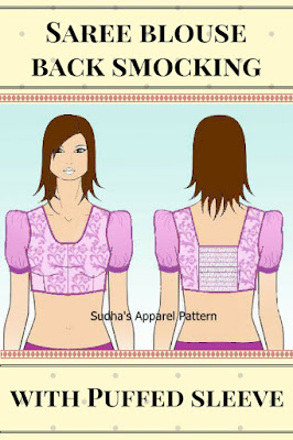 Sudha's Apparel Patterns: Sari Blouse with back Smocking - FREE Pattern