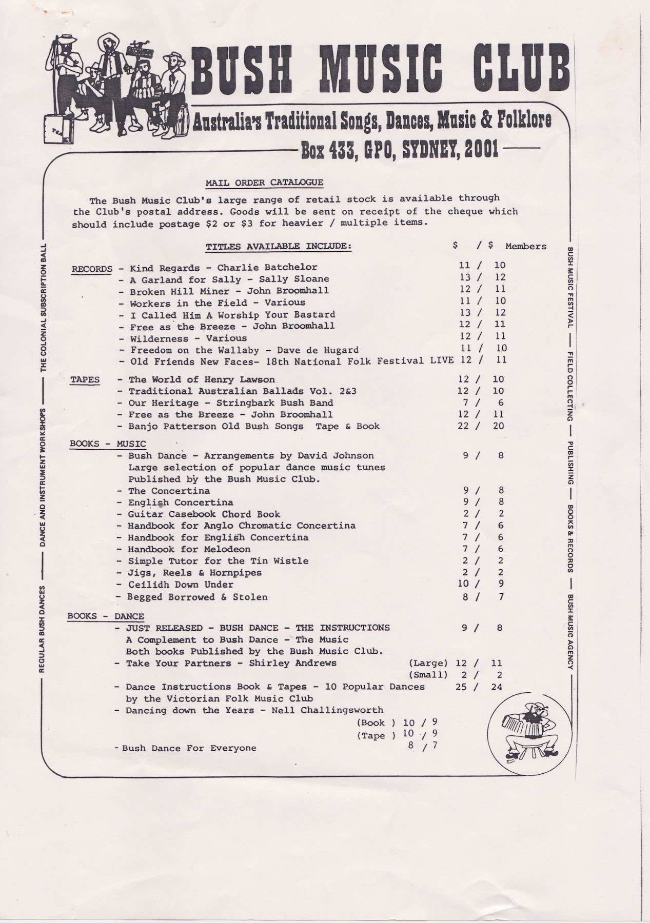 The Bush Music Club: From the Archives - Miscellaneous documents - Part ...