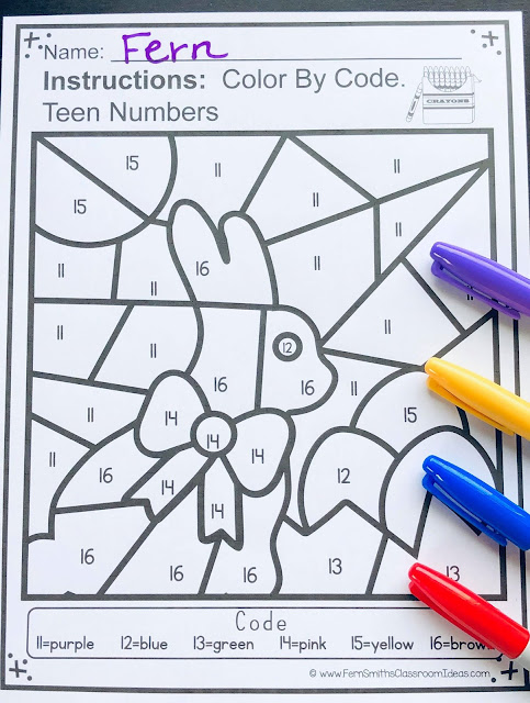 Looking For Some New Easter Color by Numbers for Your Classroom? - Fern ...