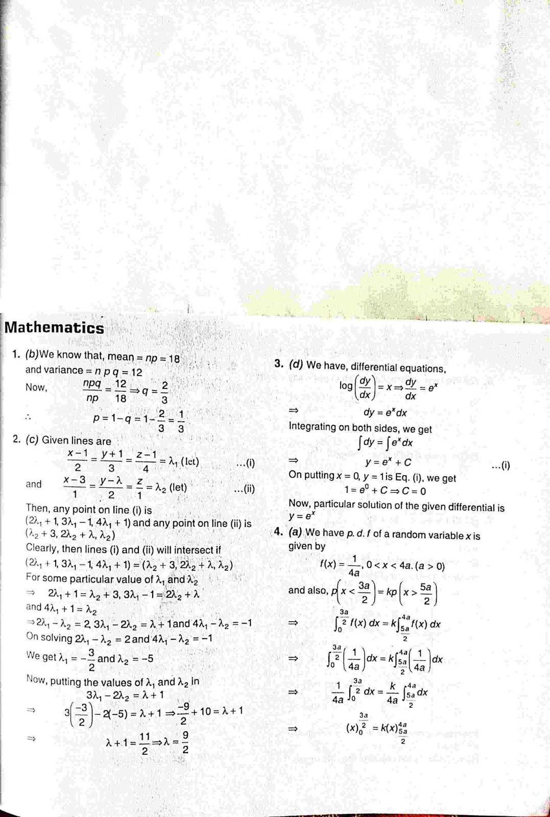 MHT CET MATHS 2019 PAPER SOLUTION mht-cet-maths-2019-paper-solution
