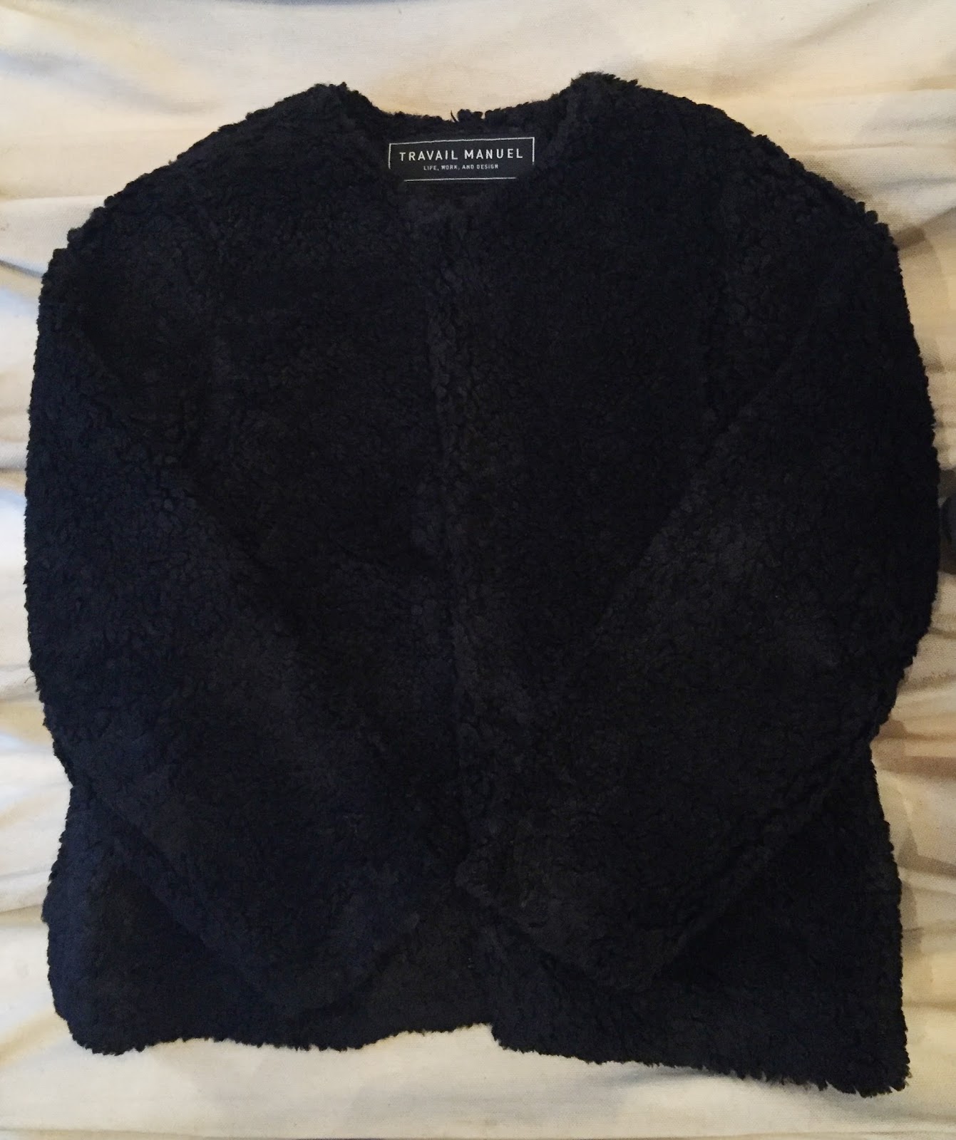 fleece no collar jacket