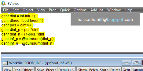 Nonlinear ARDL (NARDL) Model With Eviews - Hassan