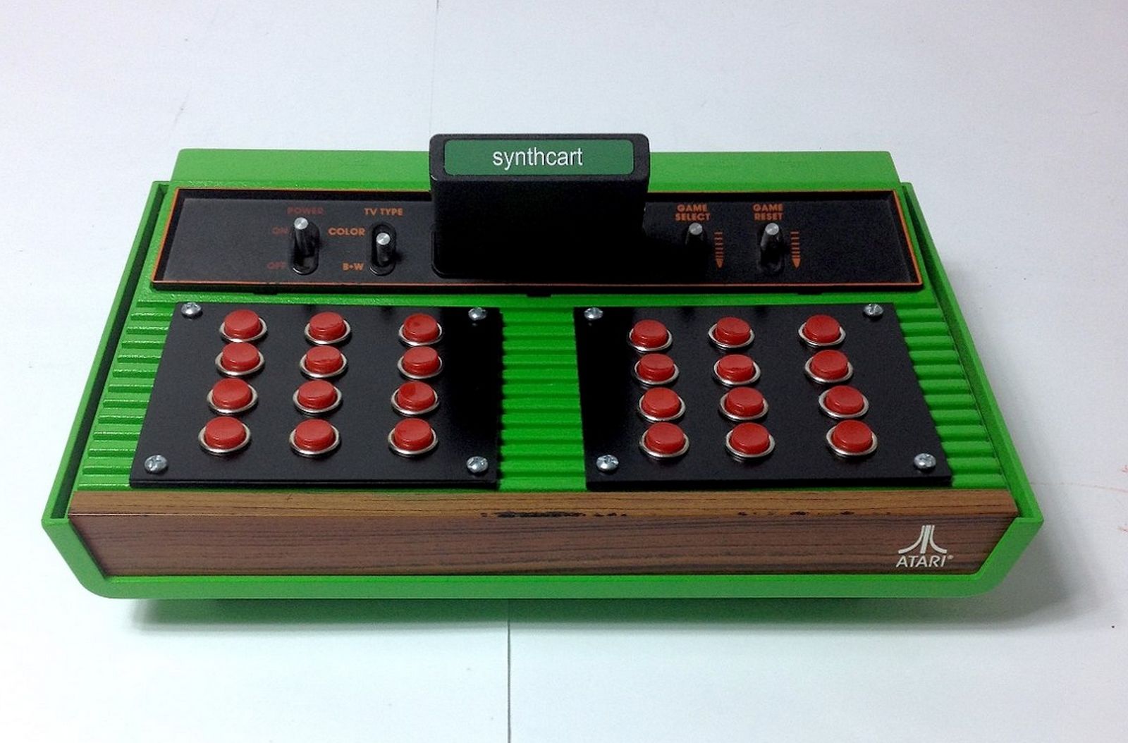 MATRIXSYNTH: Green Atari 2600 Synthcart System with Built-in Buttons