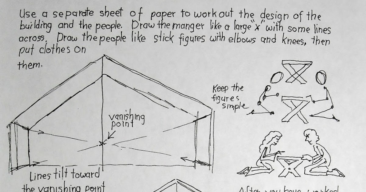 How to Draw Worksheets for The Young Artist: How To Draw Baby Jesus In ...