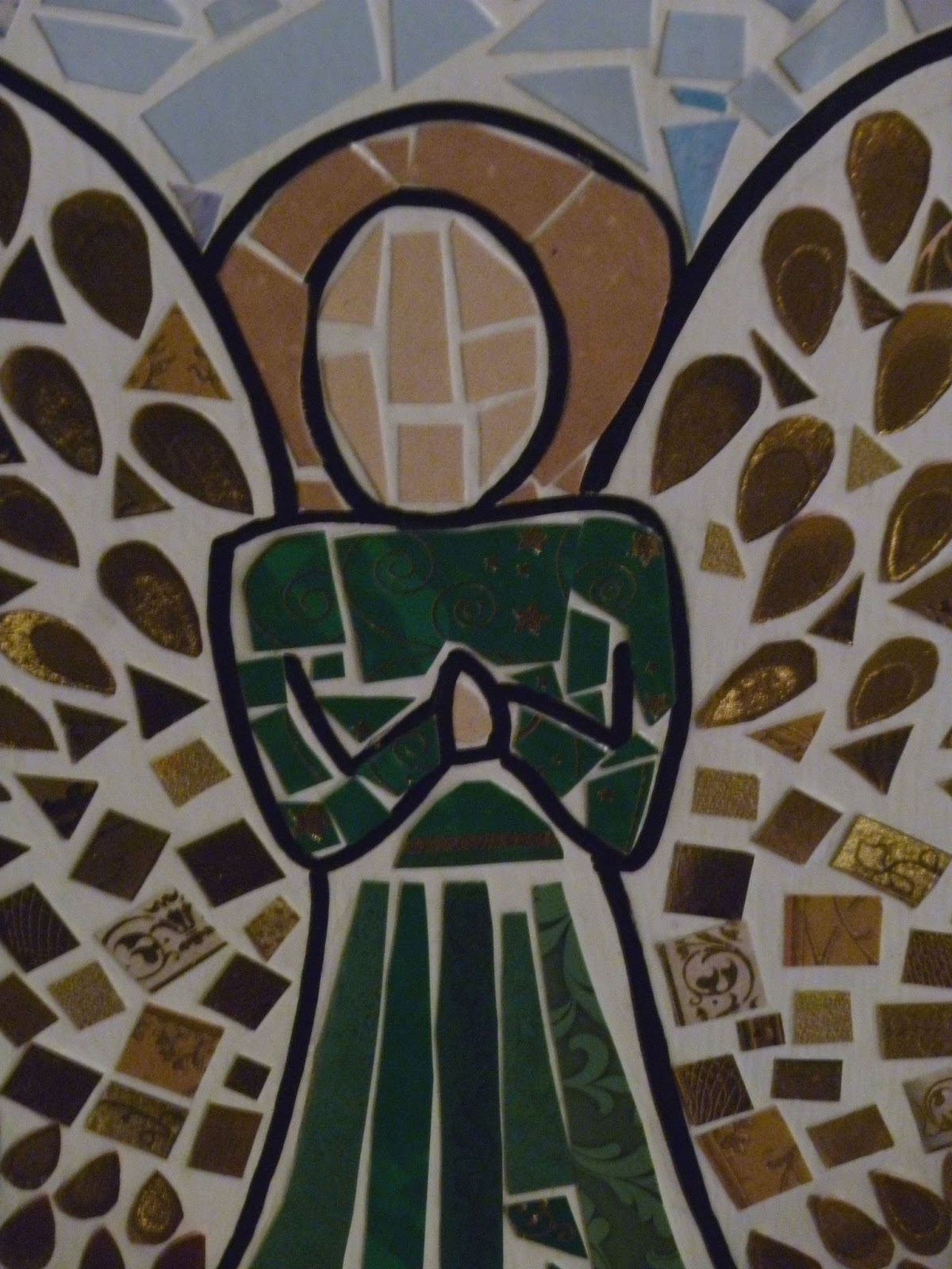 Painting on the Ceiling: Angel Mosaic Done!