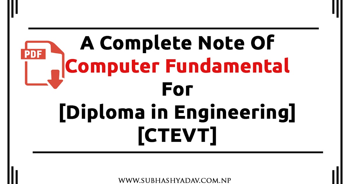 Computer Fundamental | Note | Diploma in Computer | CTEVT