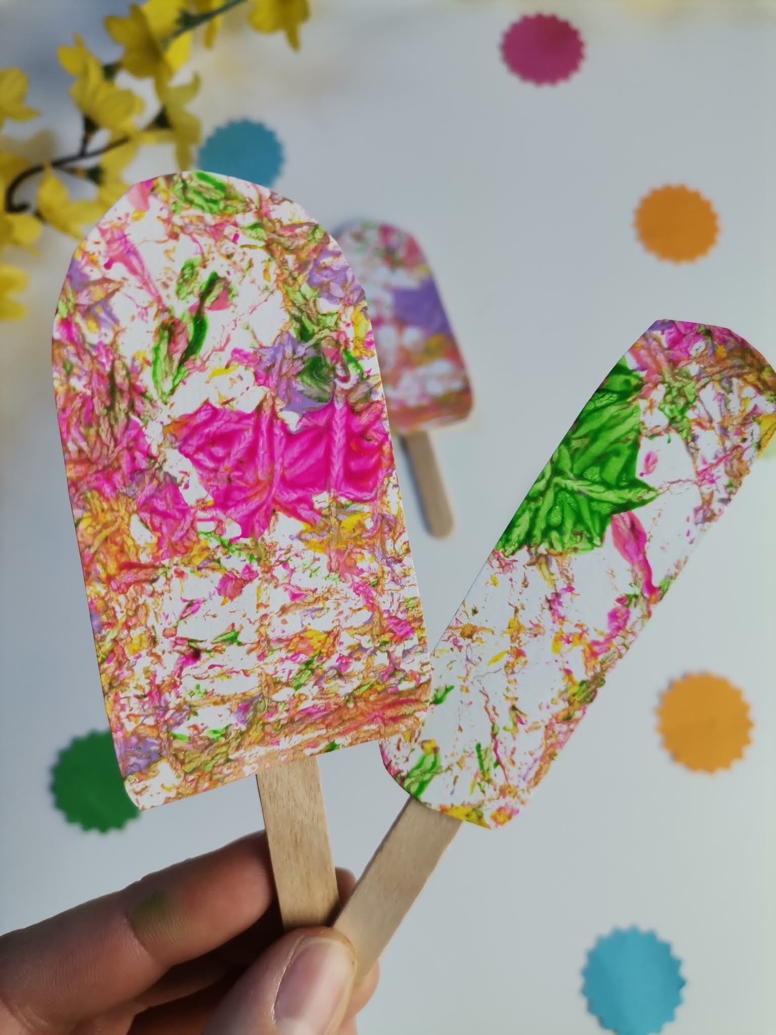 Familie und mehr : Kreatives Eis mit Murmeltechnik