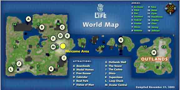Tourist Information for Second Life: Second Life Geography - An Overview