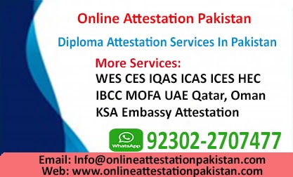 Diploma Certificate Attestation from Saudi Embassy In Pakistan