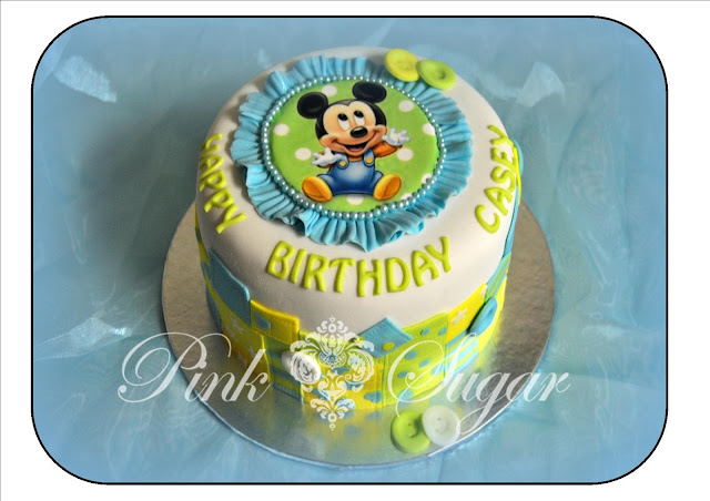 Pink Sugar: Baby Mickey Mouse Cake for Casey...