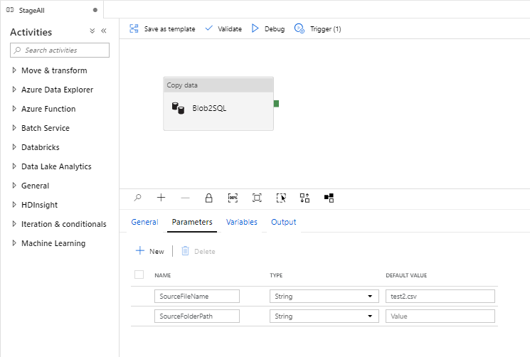 Microsoft Bi Tools Azure Data Factory Parameters Event Based Triggers