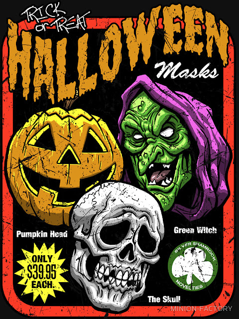 The Horrors of Halloween: HALLOWEEN III Silver Shamrock Masks Artwork ...