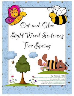 Teacher Tam's Educational Adventures: Cut-and-Glue Sentences for Spring ...