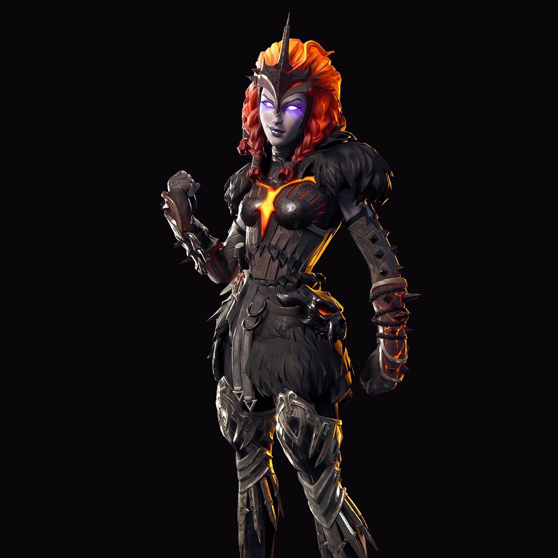 Fortnite, Molten Valkyrie, Outfit, Skin, 4K, #156 Wallpaper iPhone Phone