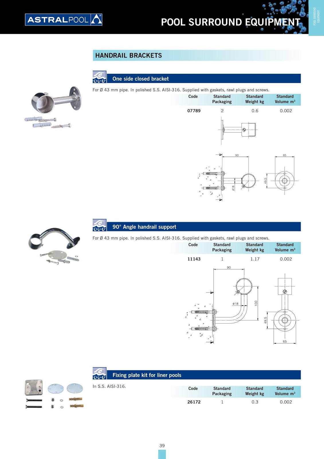 Astral Pool Catalogue 2019: POOL SURROUND EQUIPMENT