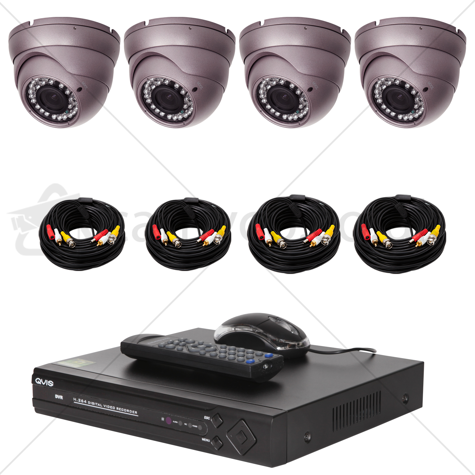 Camyco CCTV & Security: 420 TVL 4 Camera Dome Nigh-Vision CCTV System ...