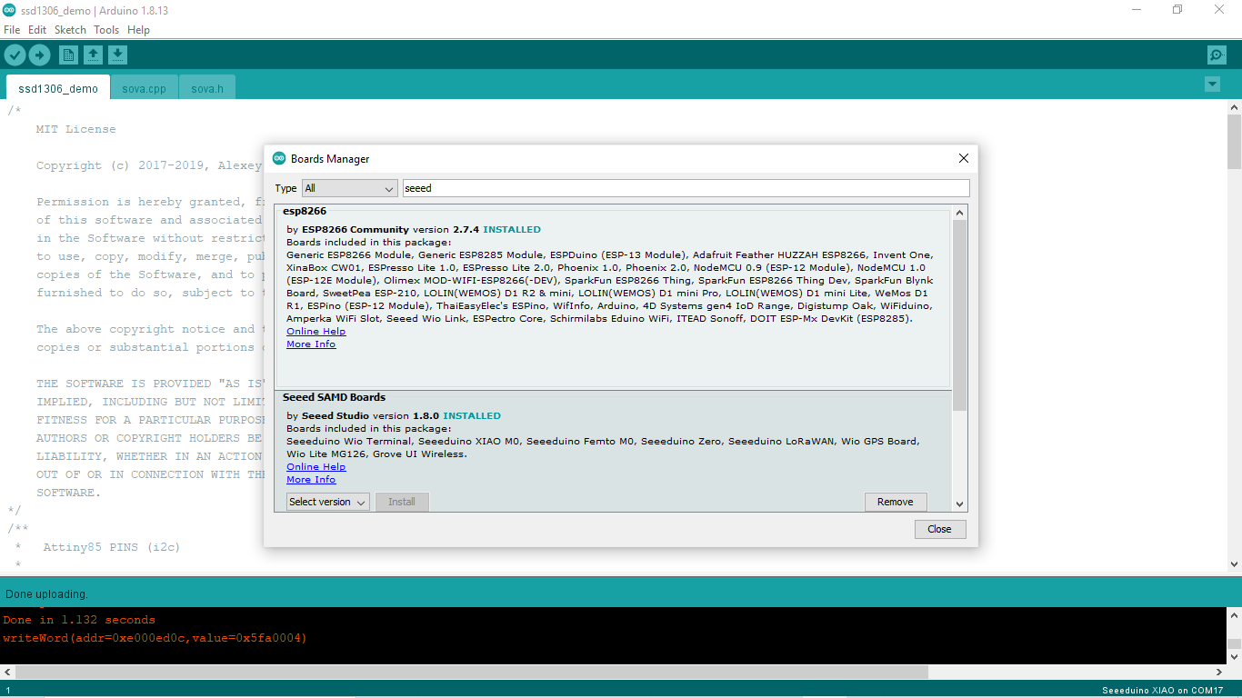 Embedded things: Seeeduino XIAO display on OLED screen (with ssd1306 ...