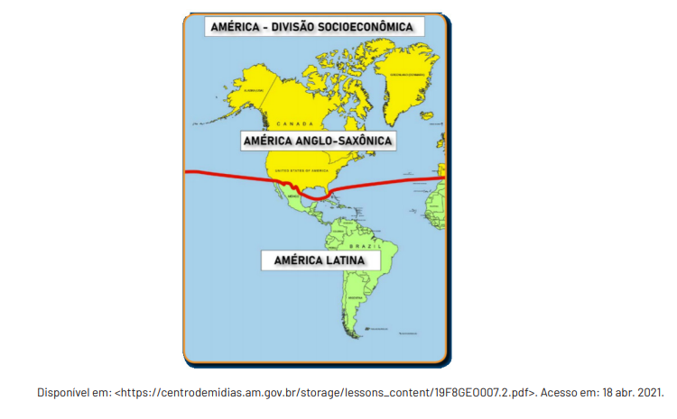 Blog de Geografia: Questão PET - Observe o mapa do continente americano