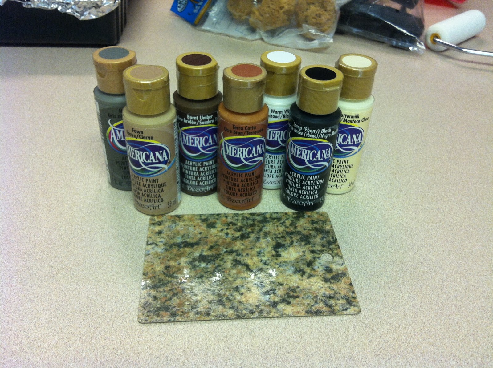 DIY Fun: How to create "faux granite" countertops!