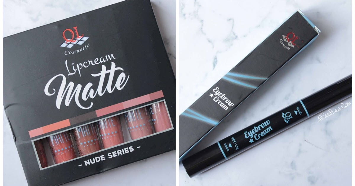 [Review] QL Cosmetic Lipcream Matte Nude Series dan Eyebrow Cream