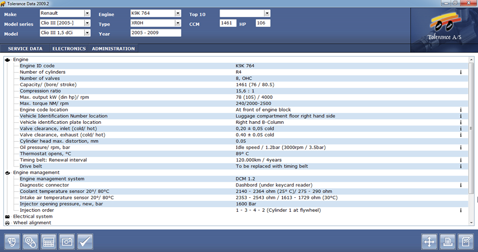 Auto_Repair Automotive Diagnostic Cars / Trucks Programs : Tolerance ...