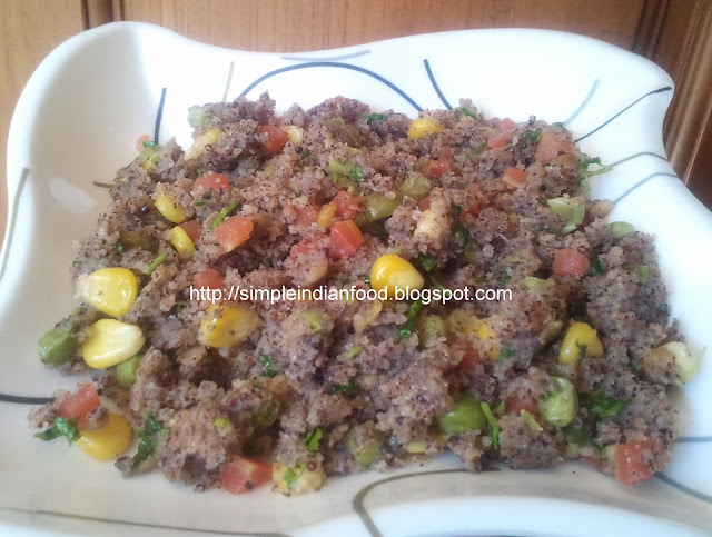 Simple Indian Food- An Easy Cooking Blog: Ragi Rava upma