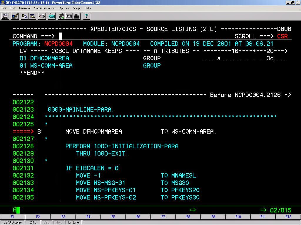 cobol cics db2 en entorno host