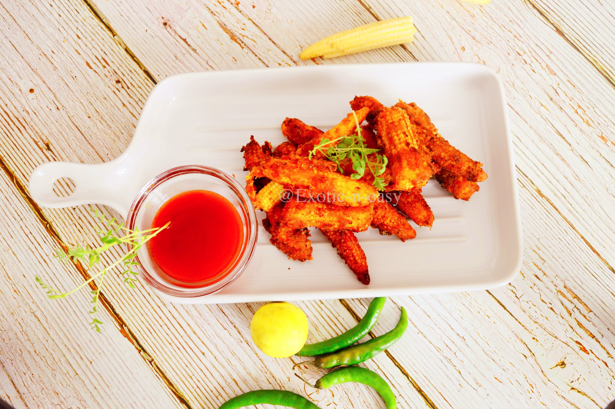 exotic-n-easy cooking: Lemon Chilly Baby Corn