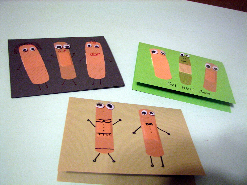 Mary Ann's House: Pinned It, Made It: Band-Aid Get Well Cards