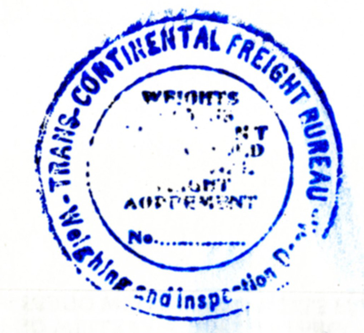 modeling the SP: An actual Weight Agreement stamp
