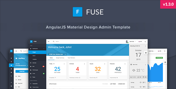 FUSE - ANGULARJS MATERIAL DESIGN ADMIN TEMPLATE | Comparte-Recursos