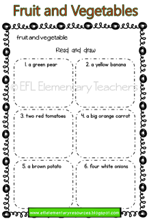 EFL Elementary Teachers: Fruit and Vegetable Theme