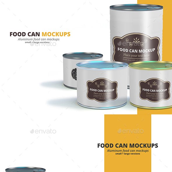 200+ Best Food Tin Can Mockup Templates | Graphic Design Resources