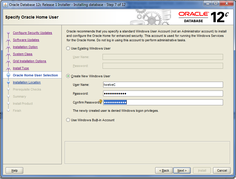 Athil S Oracle Blog Oracle 12c Database Install On Windows 7