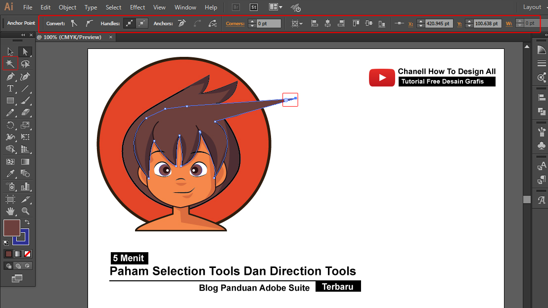 5 Menit Paham Selection Tools Dan Direction Tools di Adobe Illustrator ...