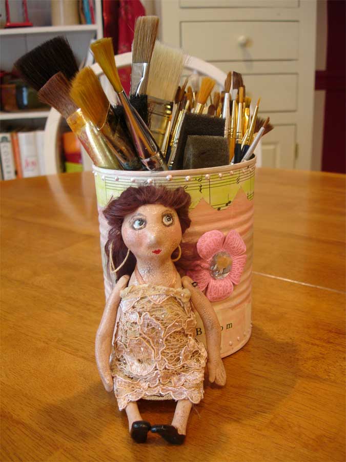 all things paper: my first paperclay doll all dressed