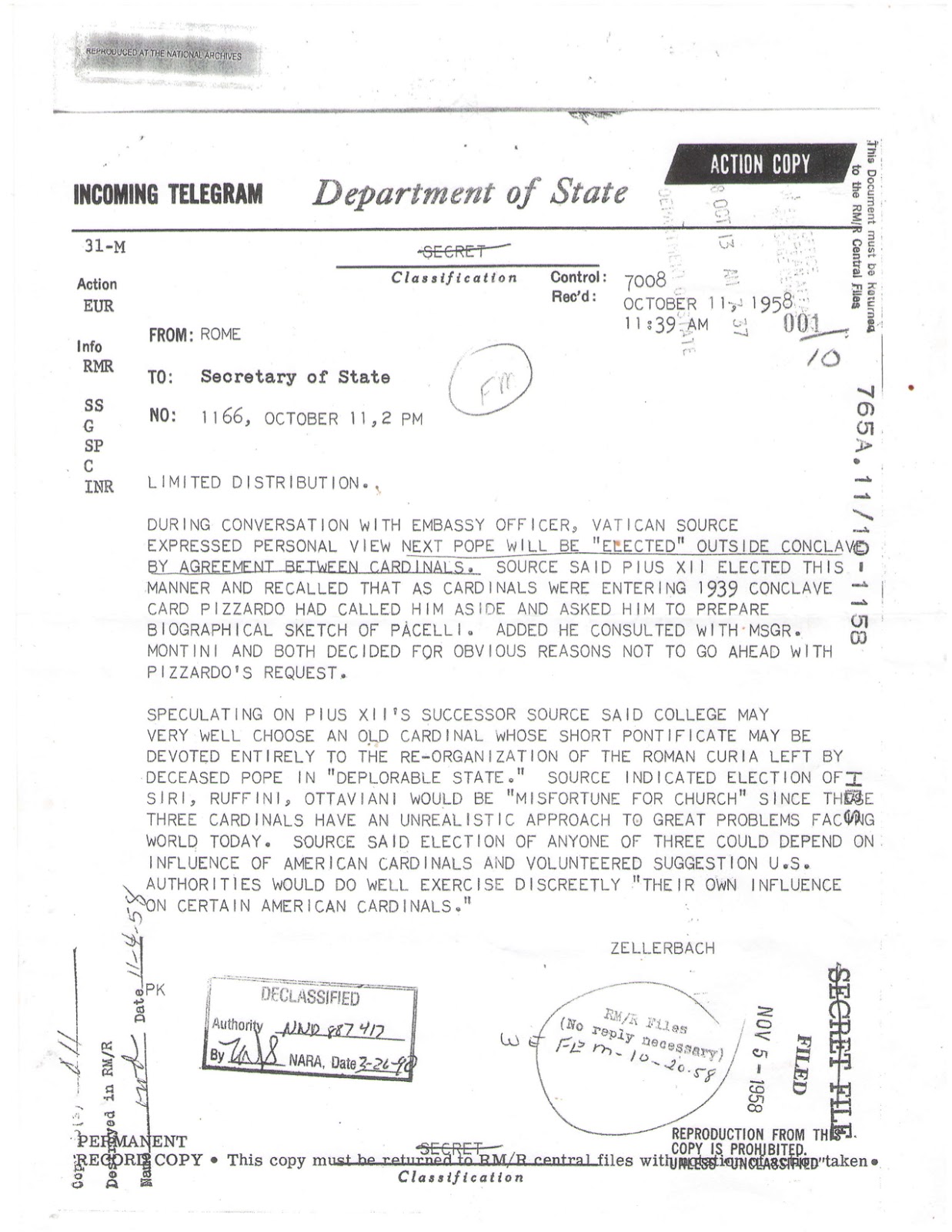 Declassified: State Department Document Reveals Plan by United States ...