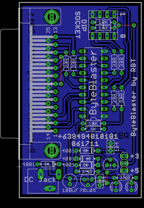 RBT's Tech Depot: ByteBlaster SPI (EN25T80) Programmer