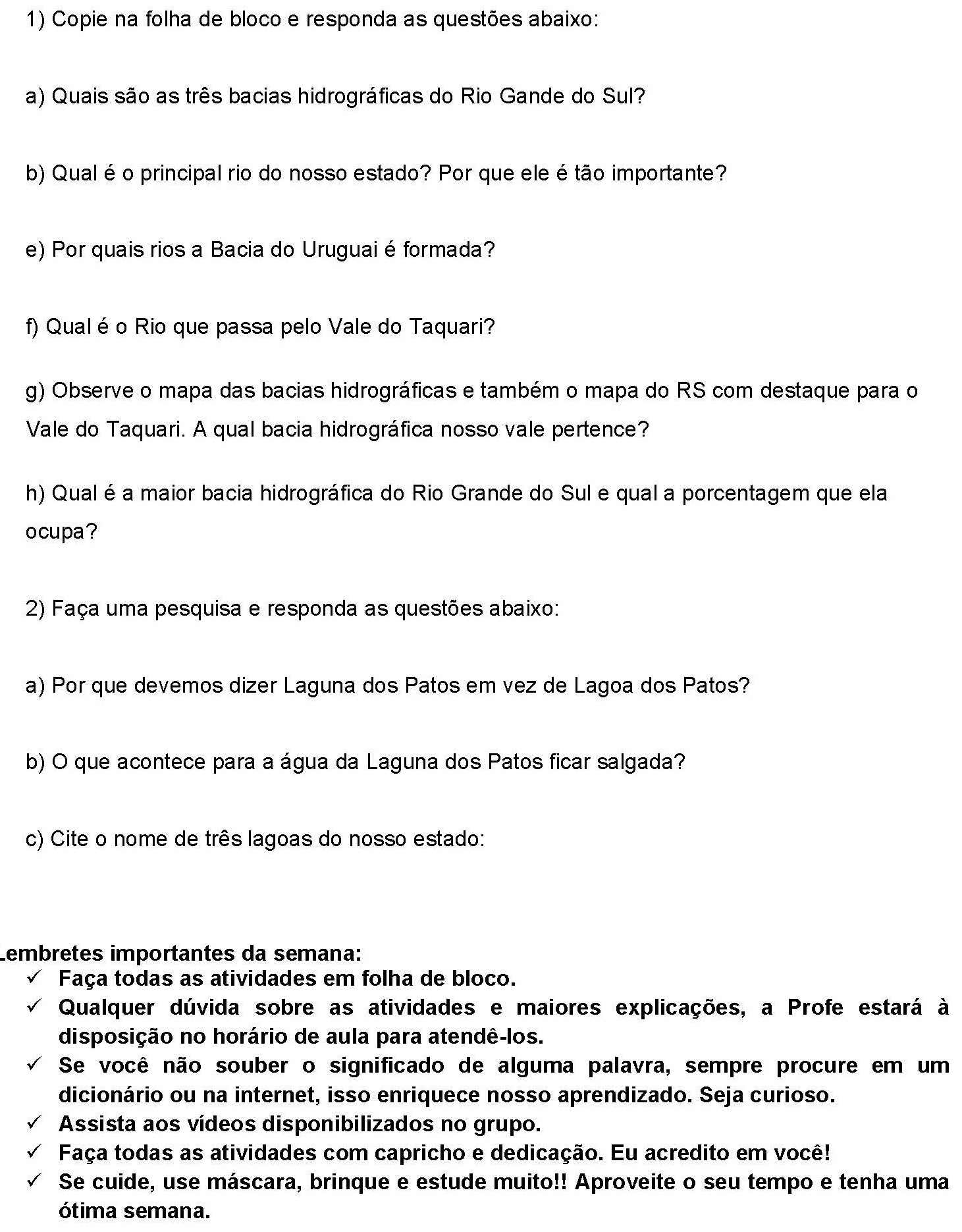 Aulas Programadas 5° Ano