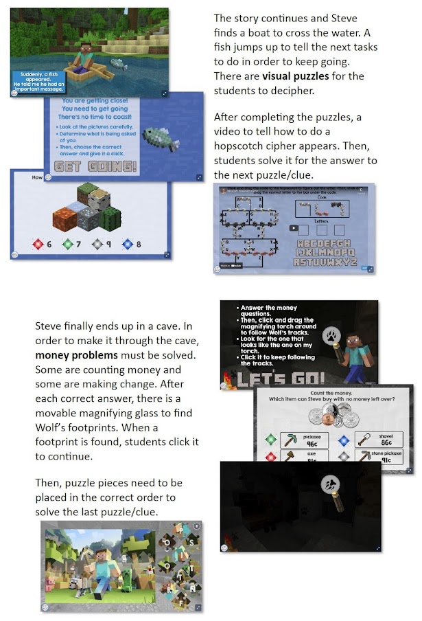 Rockin' Teacher Materials: Mission: Minecraft Digital Escape Room