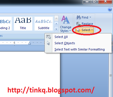 Fungsi Find, Replace dan Select pada Microsoft Word - Mari Belajar