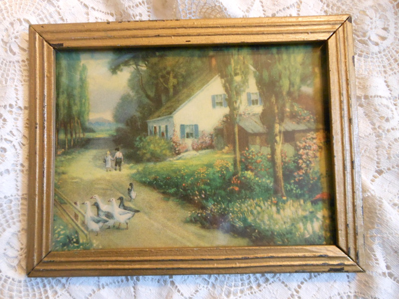 Quilted Nest: Vintage Cottage Scene Prints...
