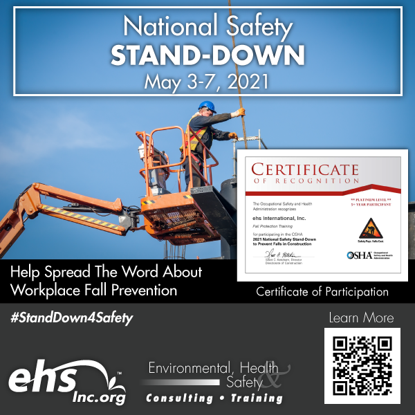 ehsInc Blog: May 3-7, 2021 National Safety Stand-Down Week - Help ...