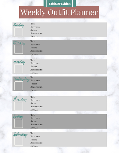 How to Use Your Weekly Outfit Planner... A Subscriber Freebie!