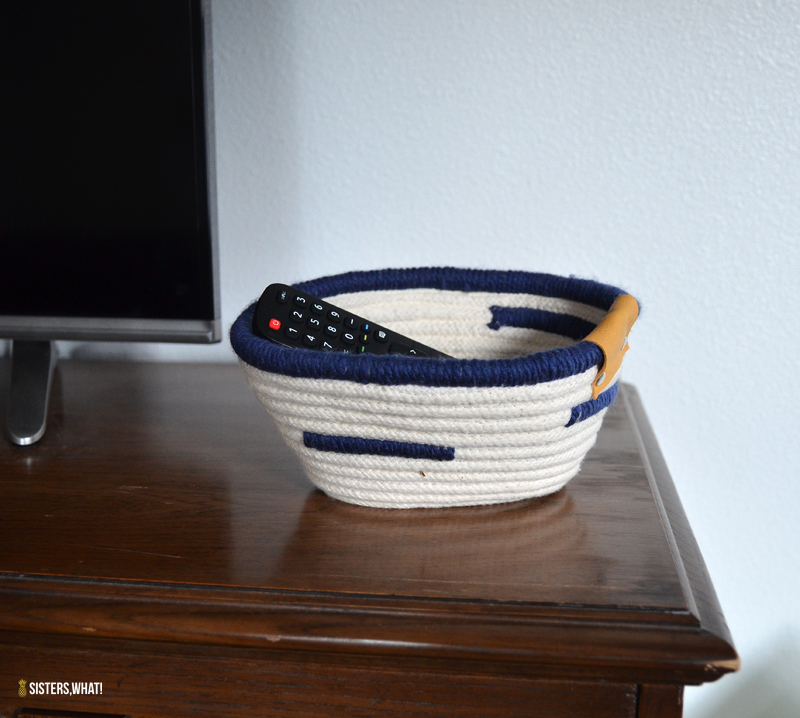 DIY Yarn Wrapped Rope Basket Sewing Tutorial - Sisters, What!
