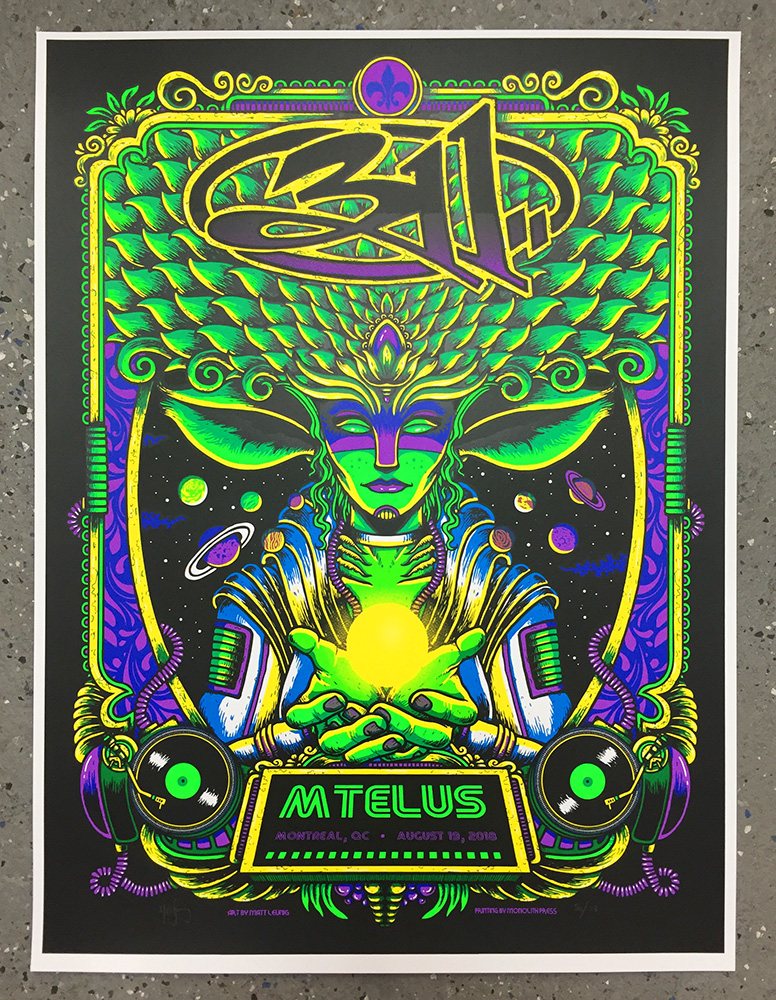 INSIDE THE ROCK POSTER FRAME BLOG: Matt Leunig 311 Montreal Poster Release